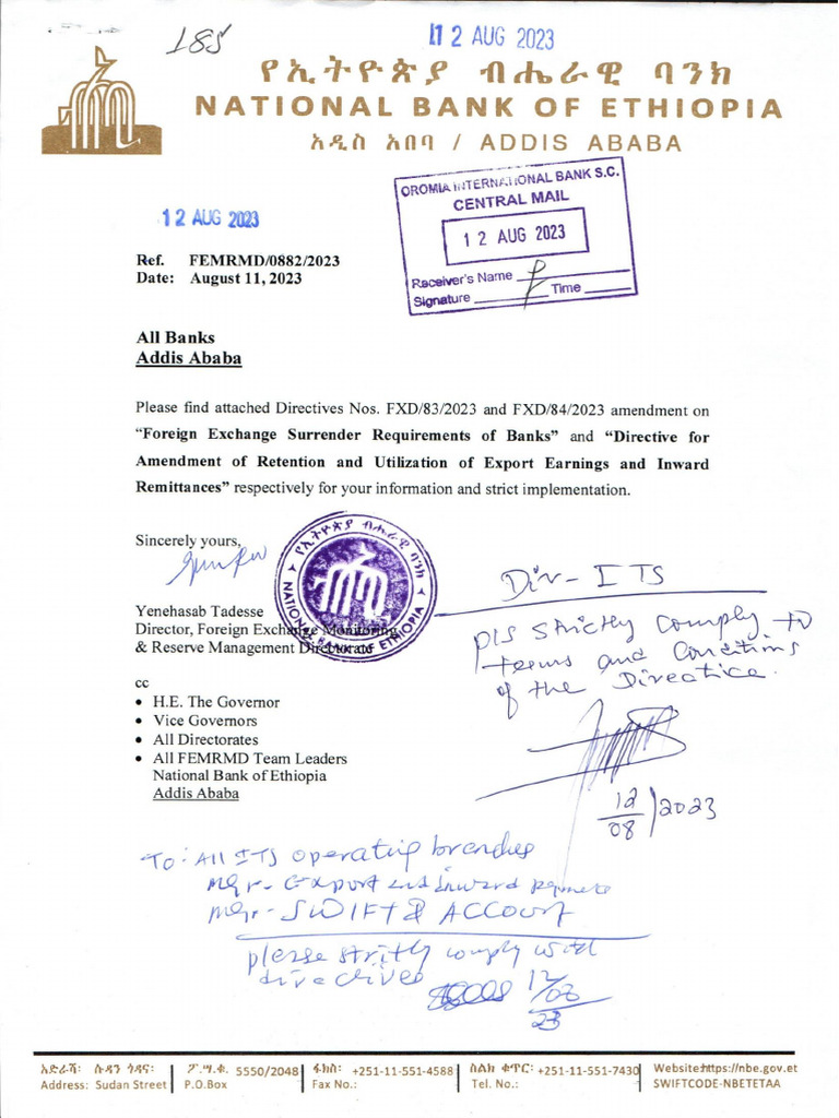 NBE Directive For Amendment of Retention and Utilization | PDF