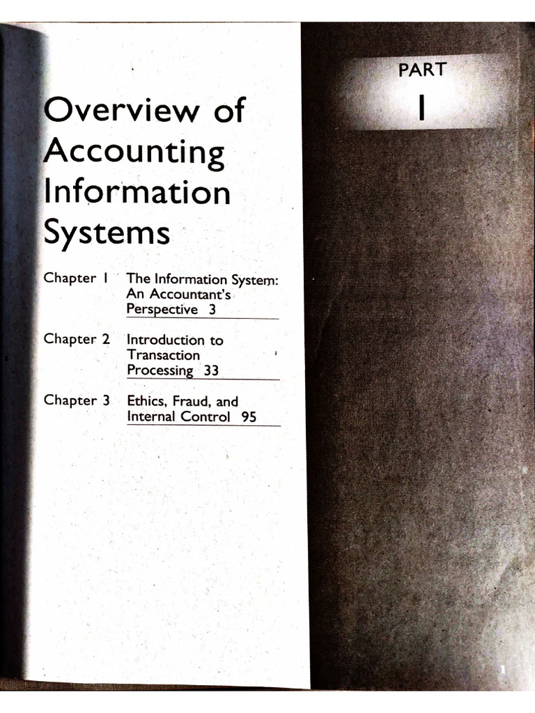 Chapter 1 - Overview of Accounting Information System | PDF