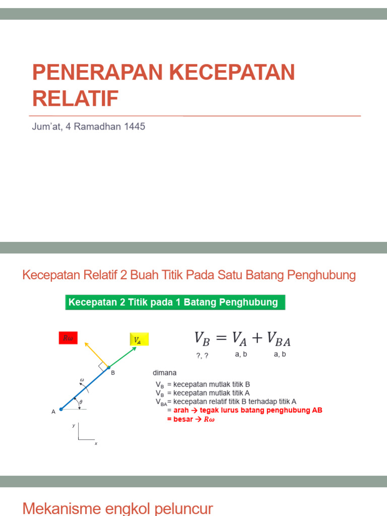 KECEPATAN RELATIF | PDF | Velocity | Kinematics