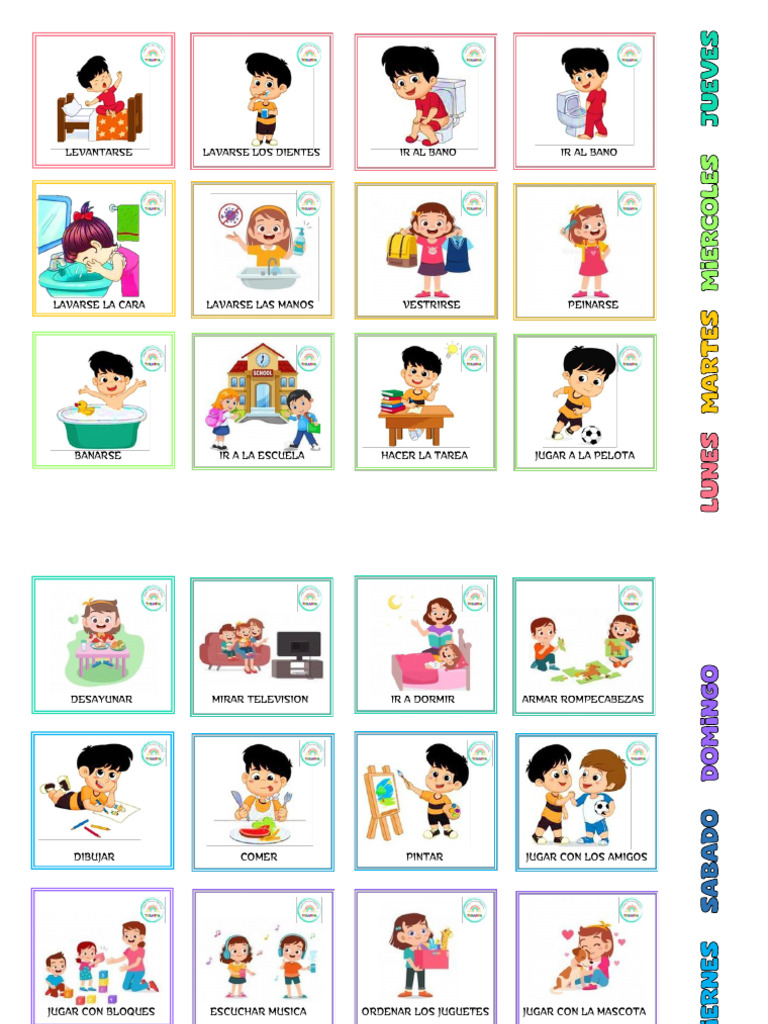 AGENDA VISUAL PARA PICTOGRAMAS | PDF