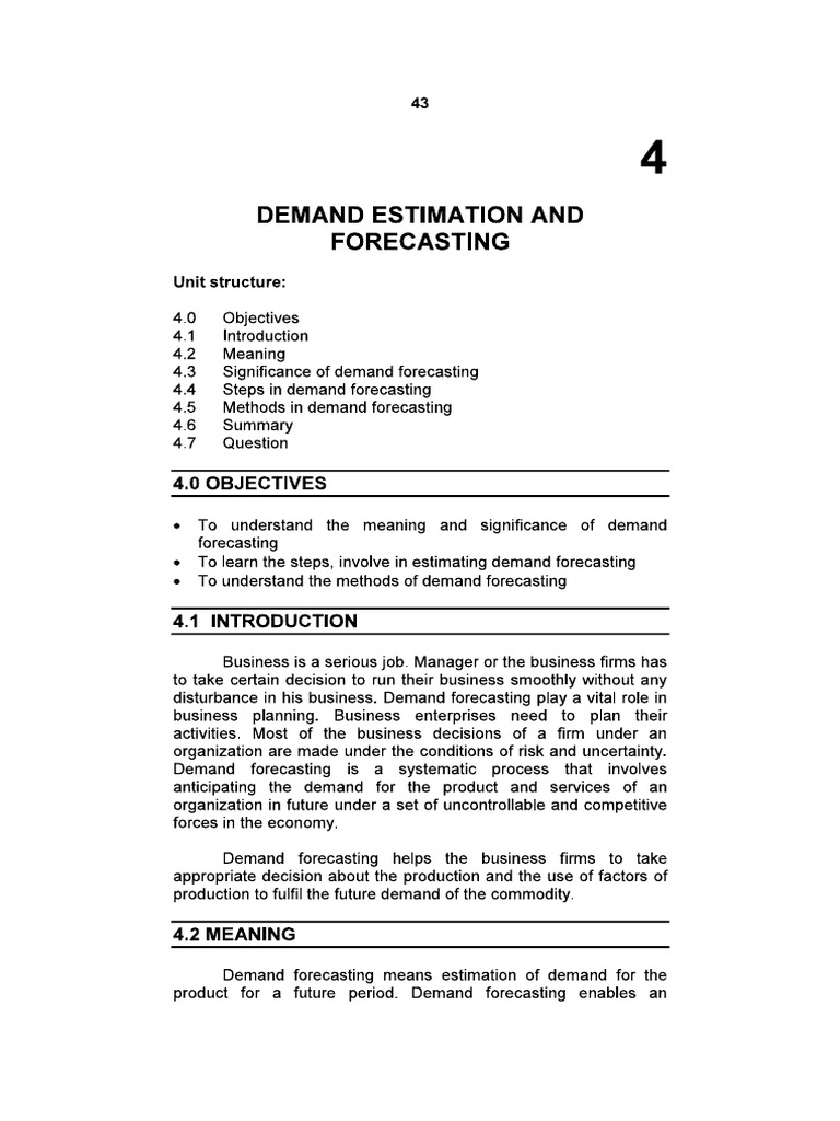 Demand Forecasting | PDF