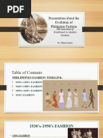 Evolution of Fashion in the Philippines | PDF | Clothing | Fashion