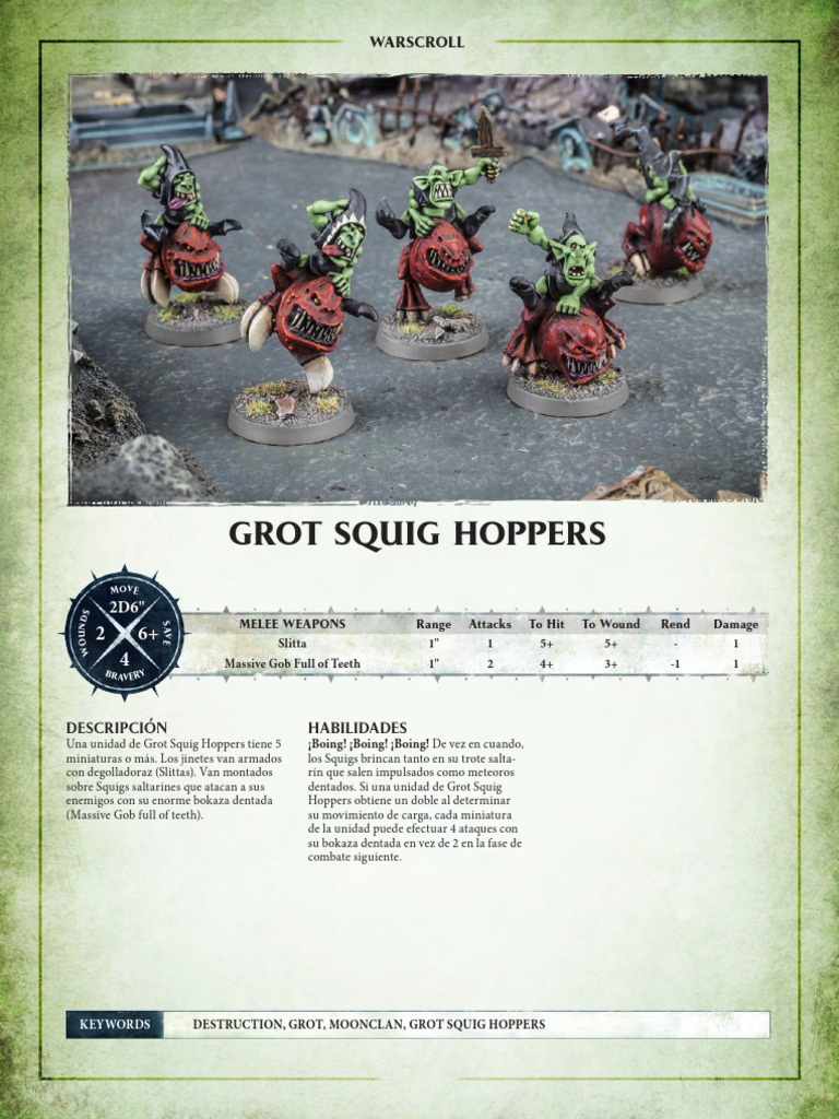 aos-warscroll-moonclan-grot-squig-hoppers-es | PDF