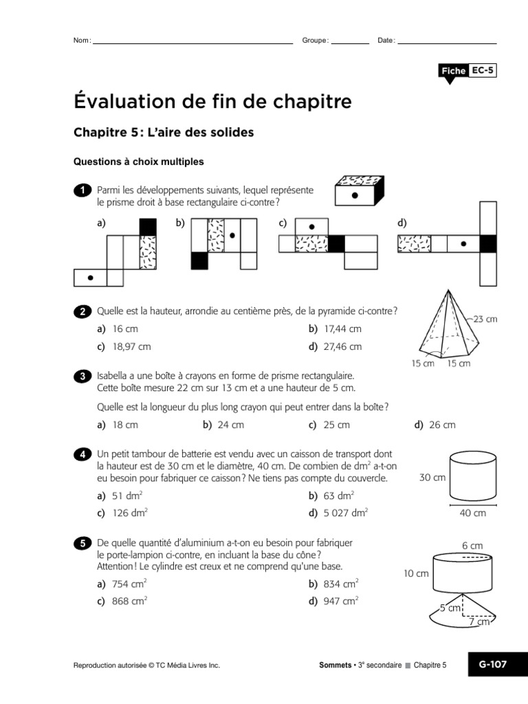 Examen Math | PDF | Géométrie euclidienne | Géométrie