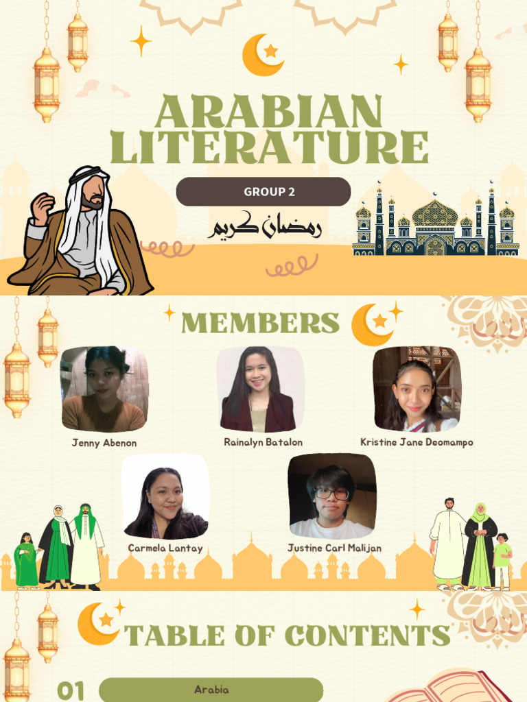 Group 2 - Arabian Literature | PDF | Arabic Literature | Arabian Peninsula