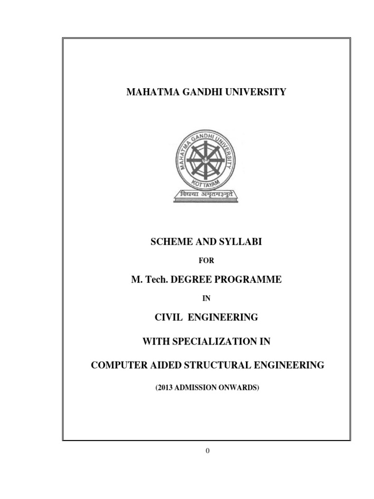 M.Tech Civil Engg: Structural Engg Syllabus | PDF | Stress (Mechanics ...