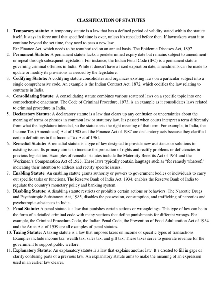 Classification of Statutes | PDF | Repeal | Taxes