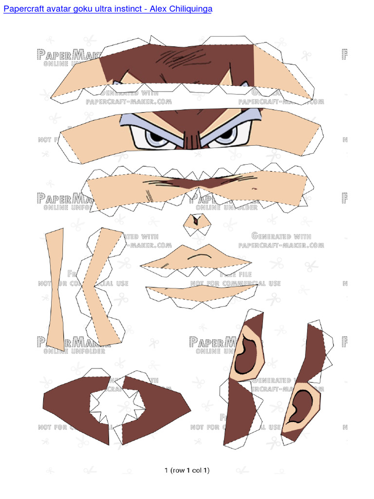 Goku Ultra Instinct Papercraft Template | PDF