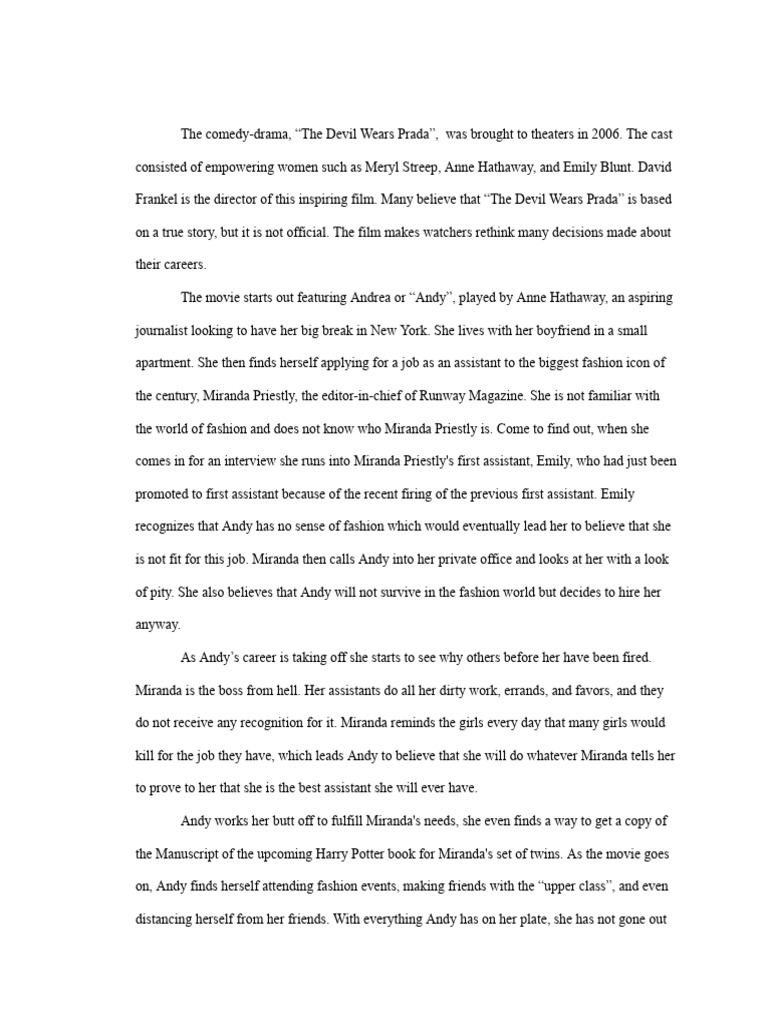 copy of the devil wears prada- ruff draft | PDF