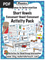4 - Short o Worksheets - CVC Words | PDF