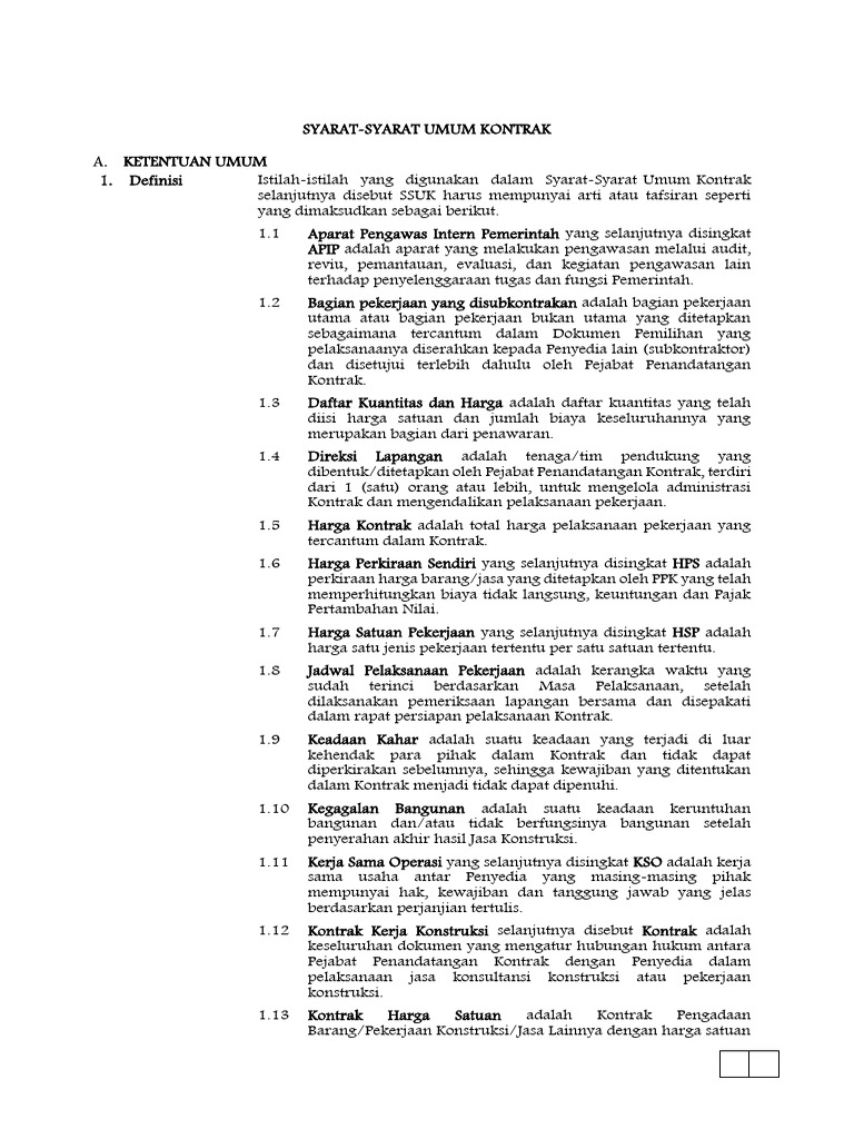 Draft SSUK SSKK Fisik LAMIN TELIHAN DAK | PDF