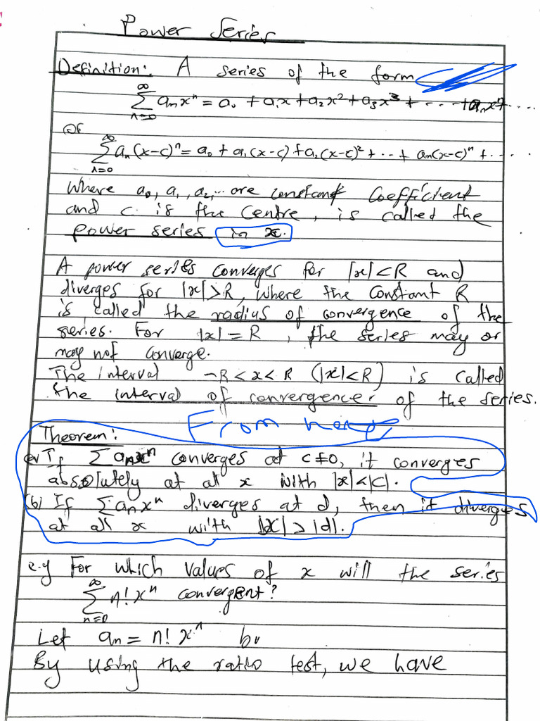 Chapter 3 - Power Series and Taylor Series | PDF