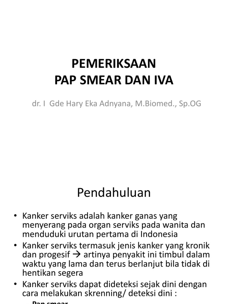 Pemeriksaan Pap Smear Dan Iva | PDF
