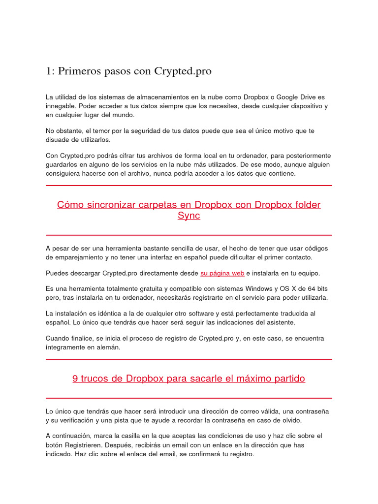 Cifra Tus Archivos en La Nube Con Crypted - Pro | PDF | Archivo de computadora | Contraseña