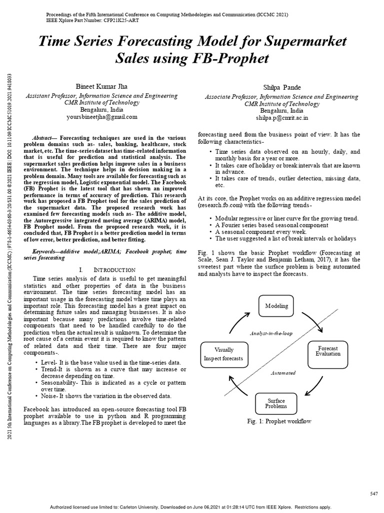 Kumarjha 2021 | PDF | Autoregressive Integrated Moving Average | Time ...