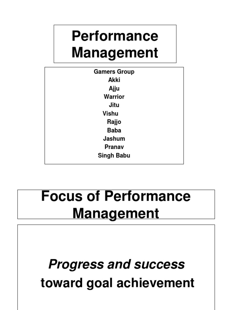 Performance Management Strategies Guide | PDF | Business