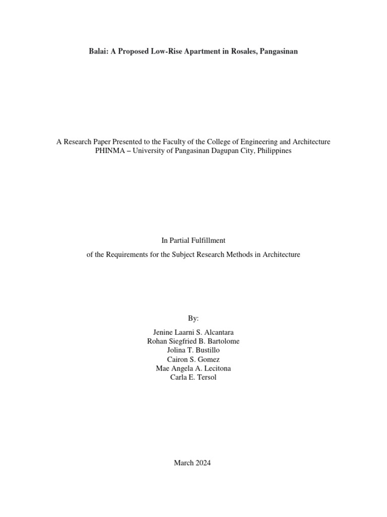 Aglugan Final Manuscript | PDF | Building | Apartment