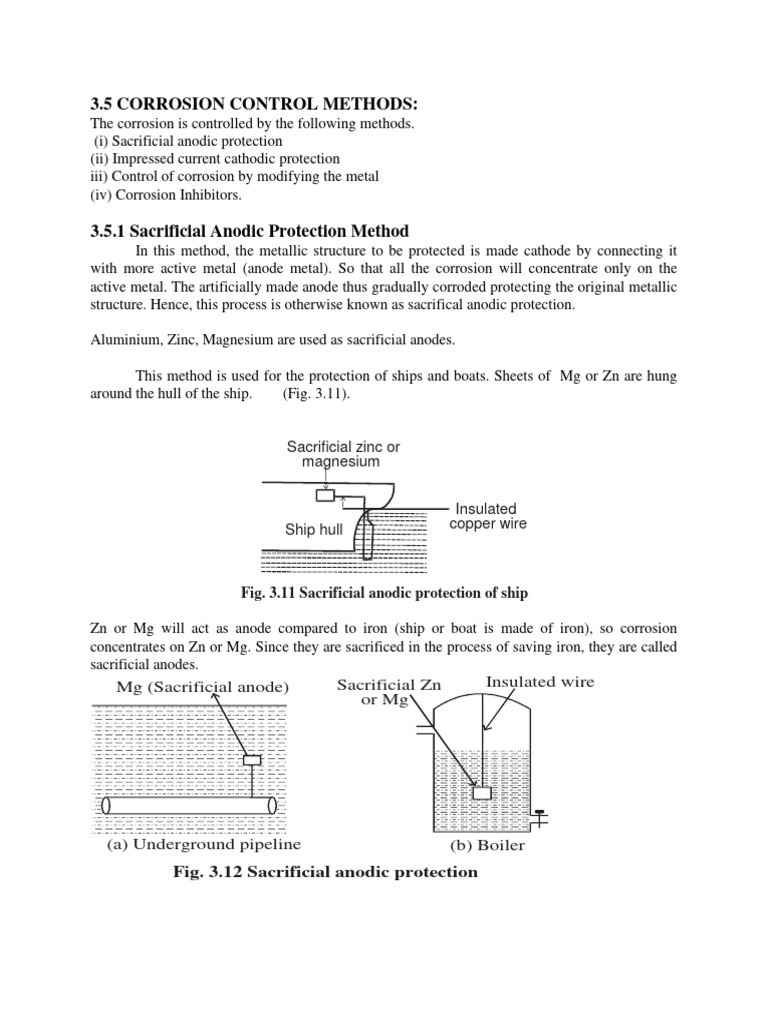 Corrosion_control_methods | PDF | Corrosion | Anode