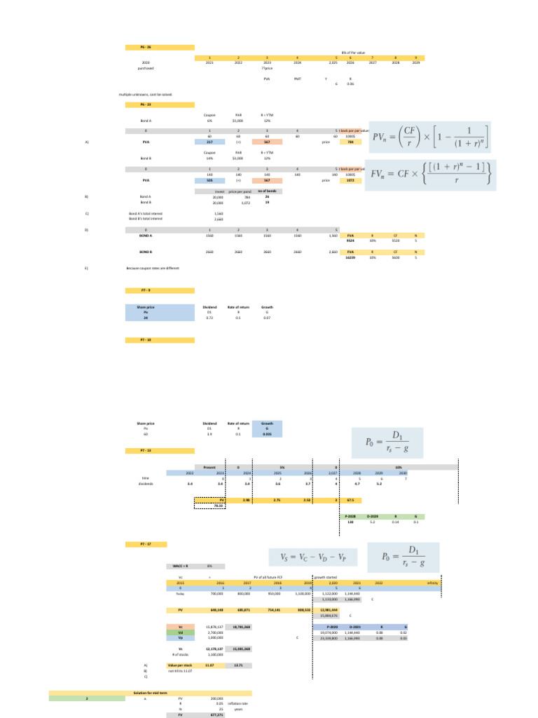 Chapter 6-7-9-10.xlsx - Sheet1-1 | Download Free PDF | Internal Rate Of ...