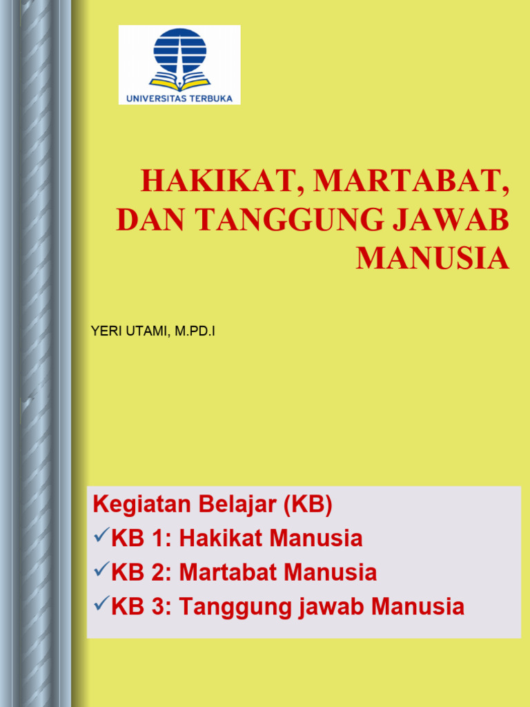 Hakikat dan Tanggung Jawab Manusia | PDF | Filsafat | Agama & Spiritualitas