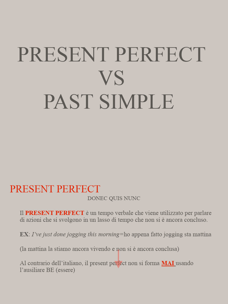 Present Perfect Vs Past Simple 2 | PDF