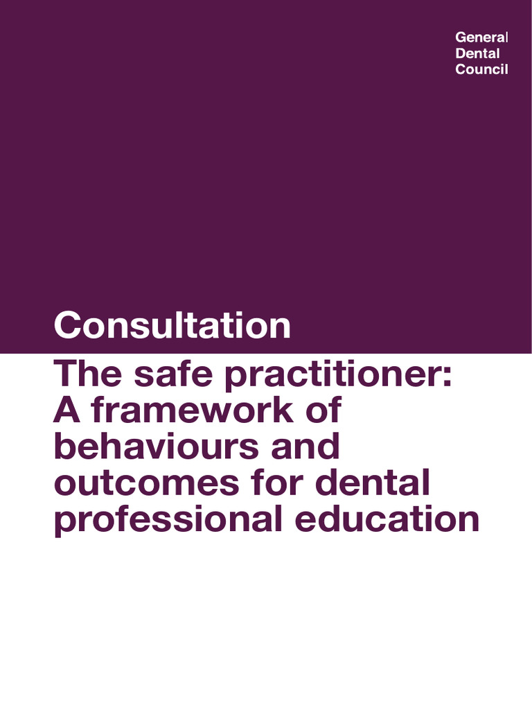 GDC Safe Practitioner Consultation | Download Free PDF | Educational Assessment | Dentistry