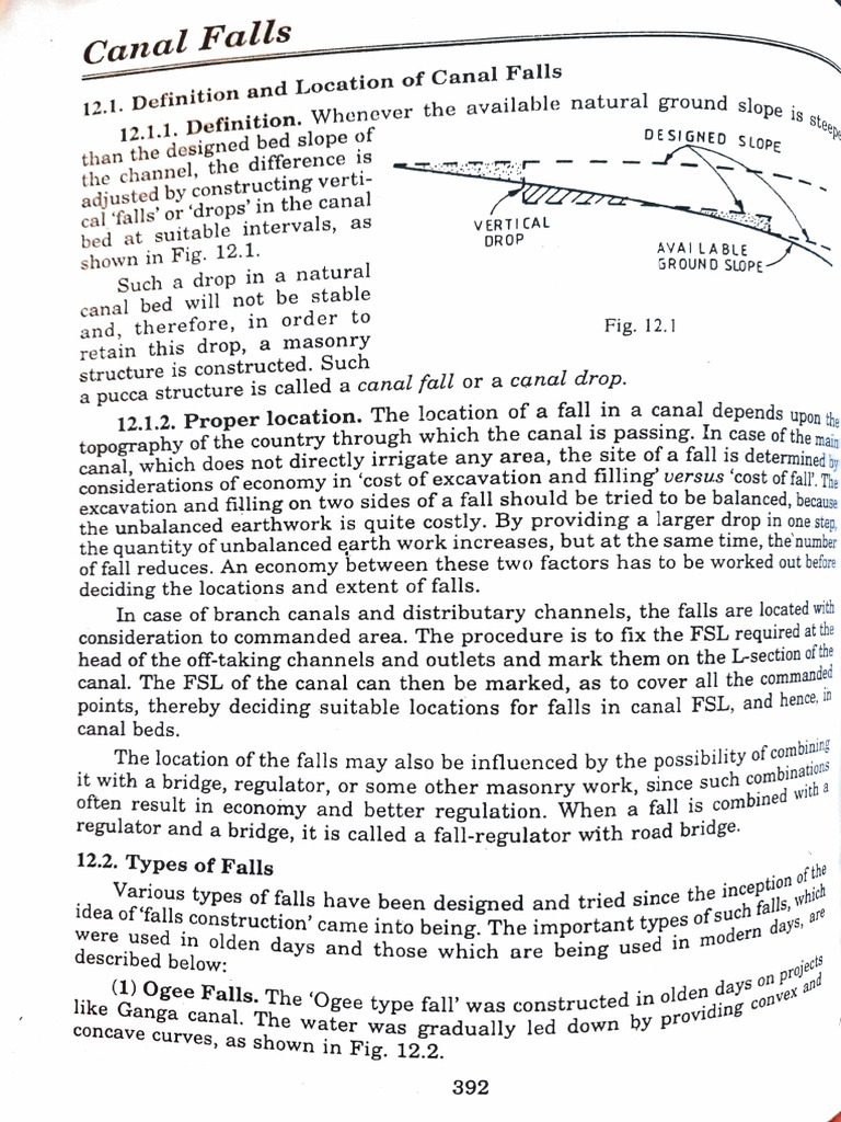 Canal Falls | Download Free PDF | Canal | Civil Engineering