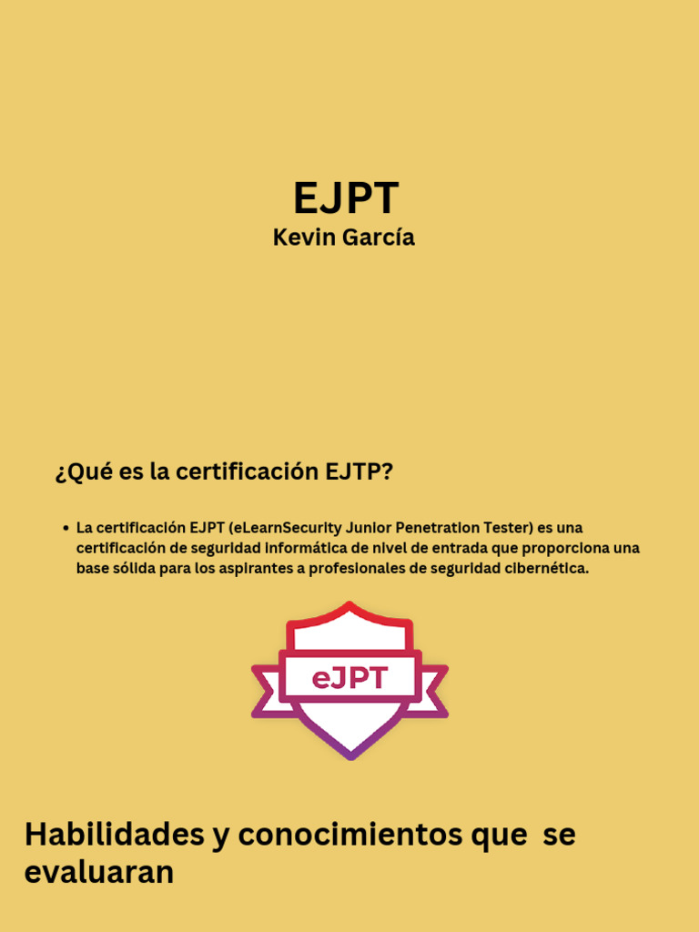 EJPT: Tu Primer Paso en Ciberseguridad | PDF | Negocios