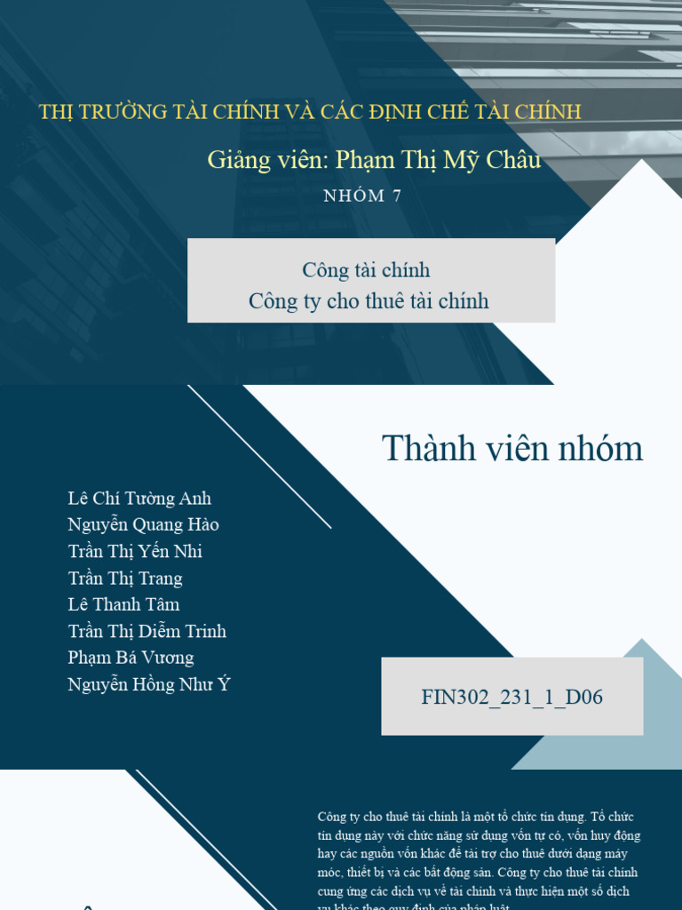 Nhóm 7 TTTC ĐCTC | PDF