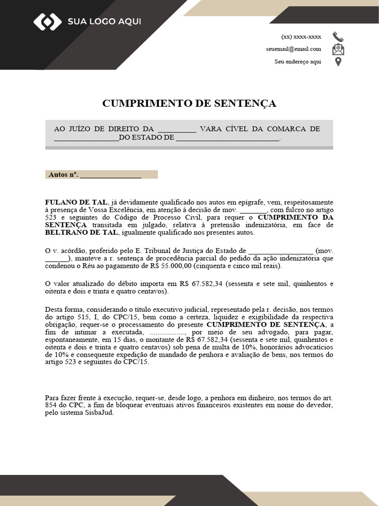 Cumprimento de Sentenca VL | PDF