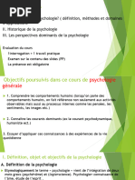 Cours de psychologie générale PDF | PDF