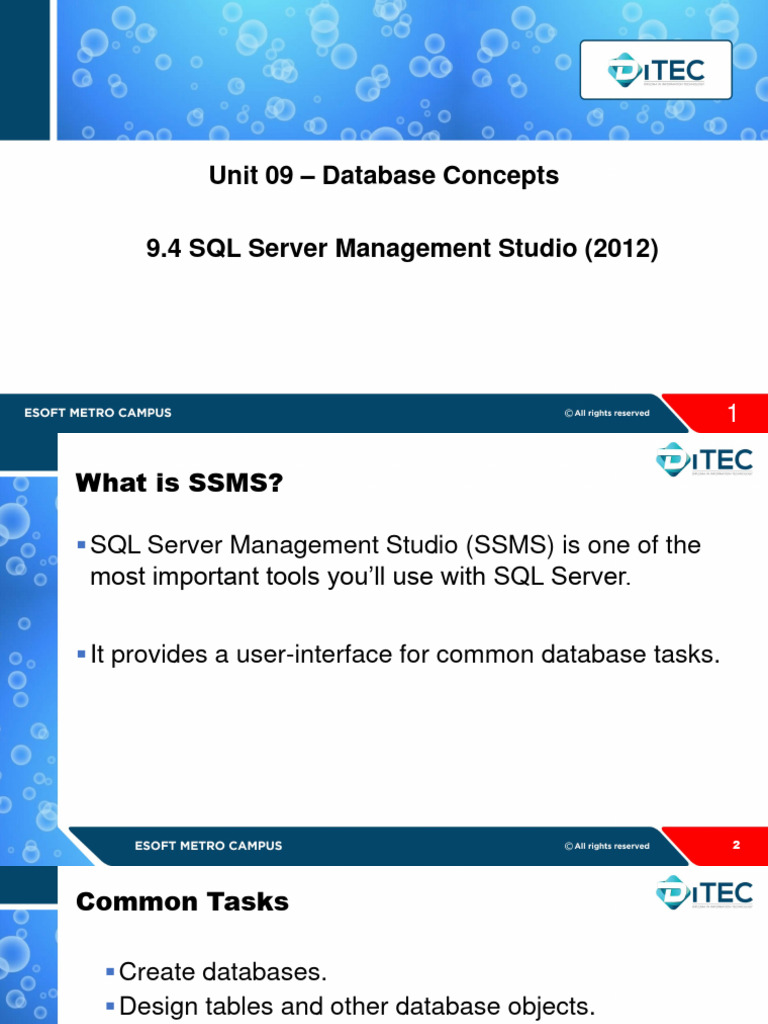 Using SQL Server Management Studio | PDF | Computers
