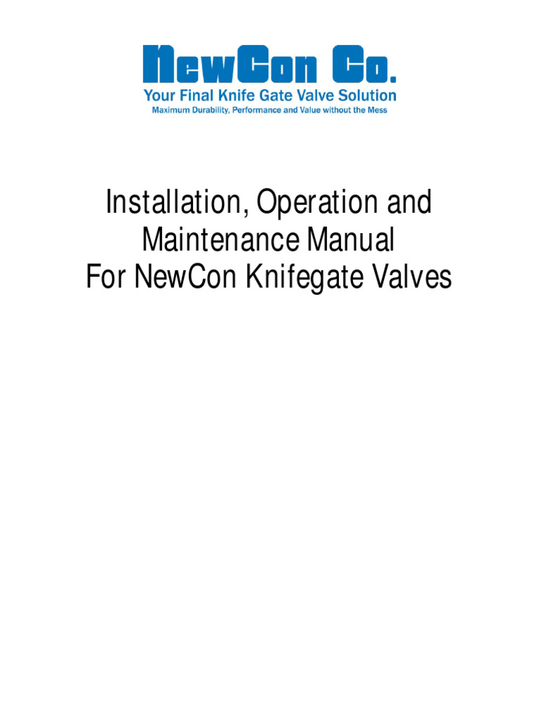 IOM Manual For Air Cylinder Operated Valves | Download Free PDF | Valve ...