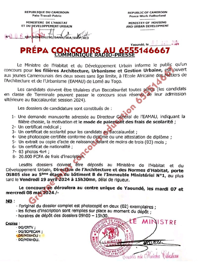 Concours Eamau 2024 | PDF