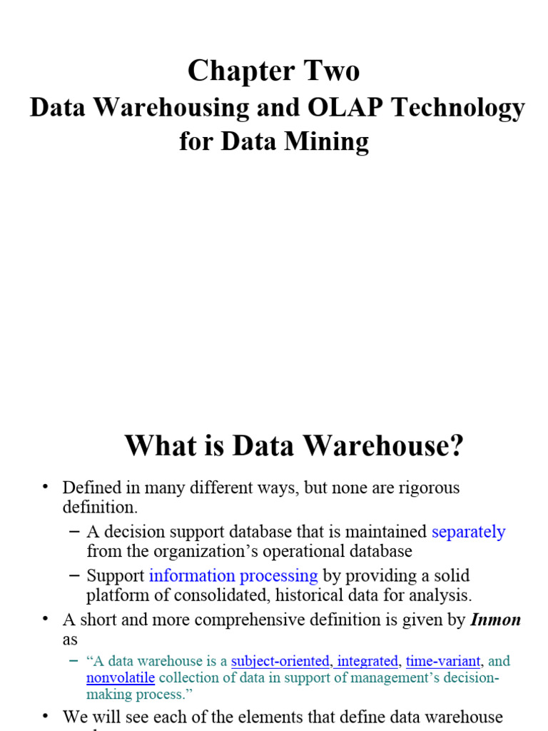 Chapter Two Pdf Data Warehouse Databases
