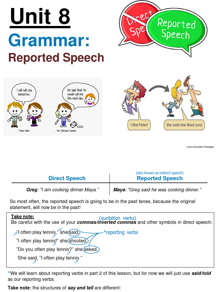 Lesson-35-Reported-Speech-PDF | PDF | Semantic Units | Linguistic Typology
