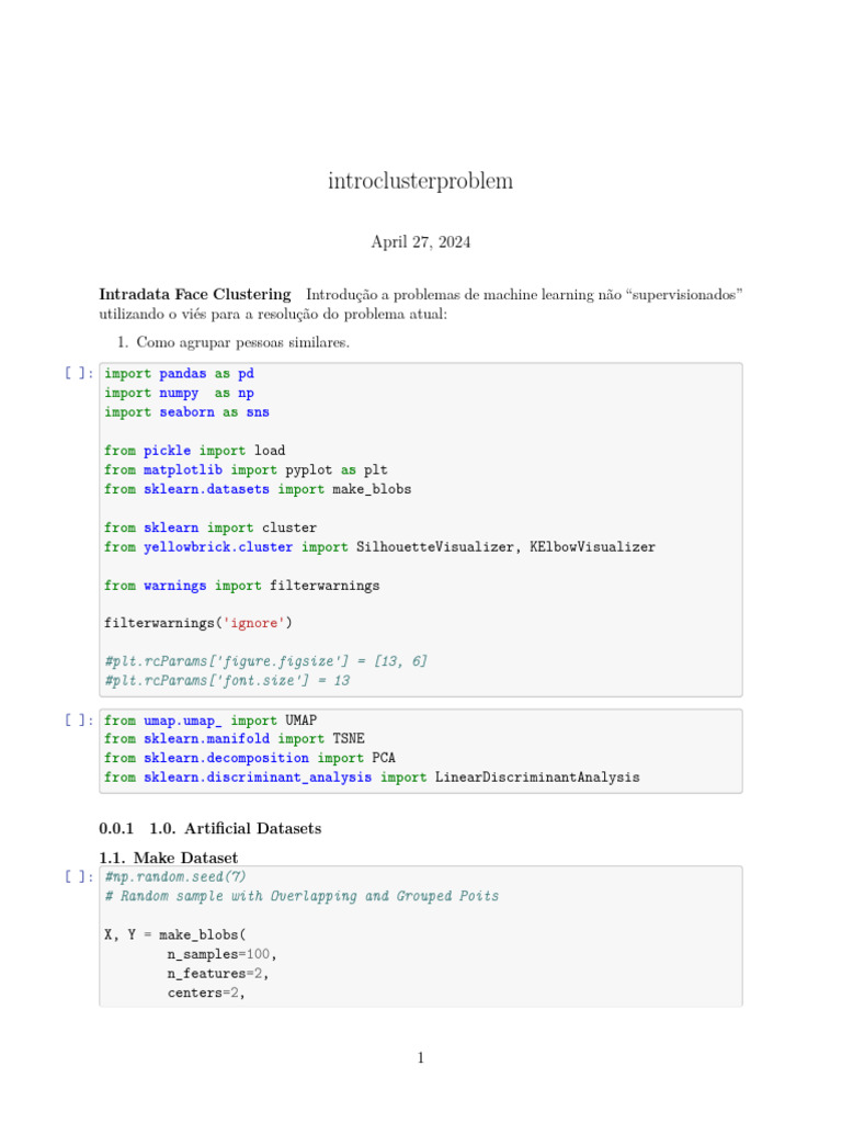 Intro Cluster Problem Python | PDF | Cluster Analysis | Data Analysis Intro Cluster Problem Python | PDF | Cluster Analysis | Data Analysis