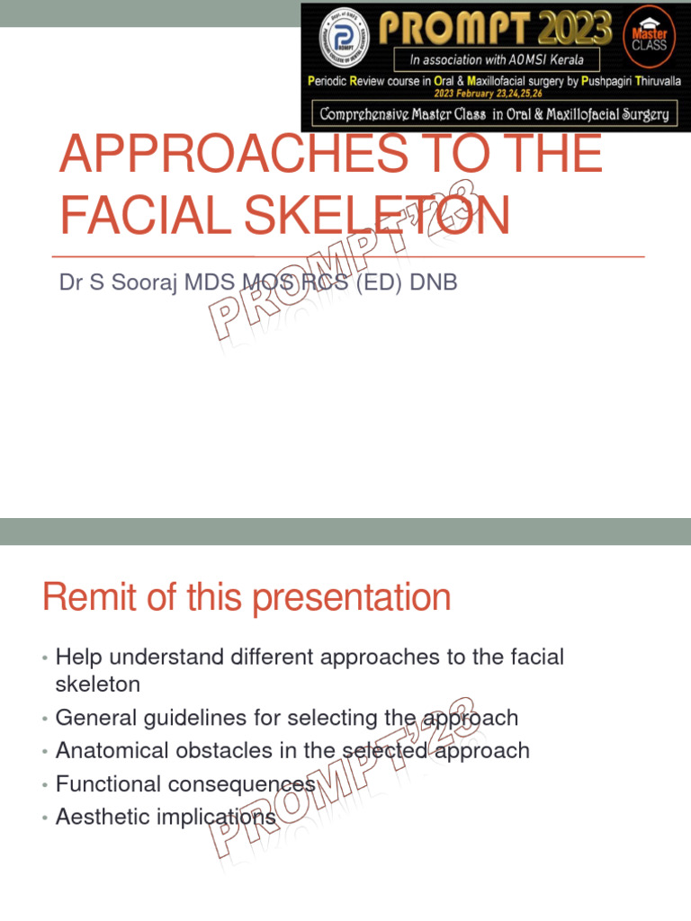 Approaches To The Facial Skeleton | PDF | Human Head And Neck | Human ...