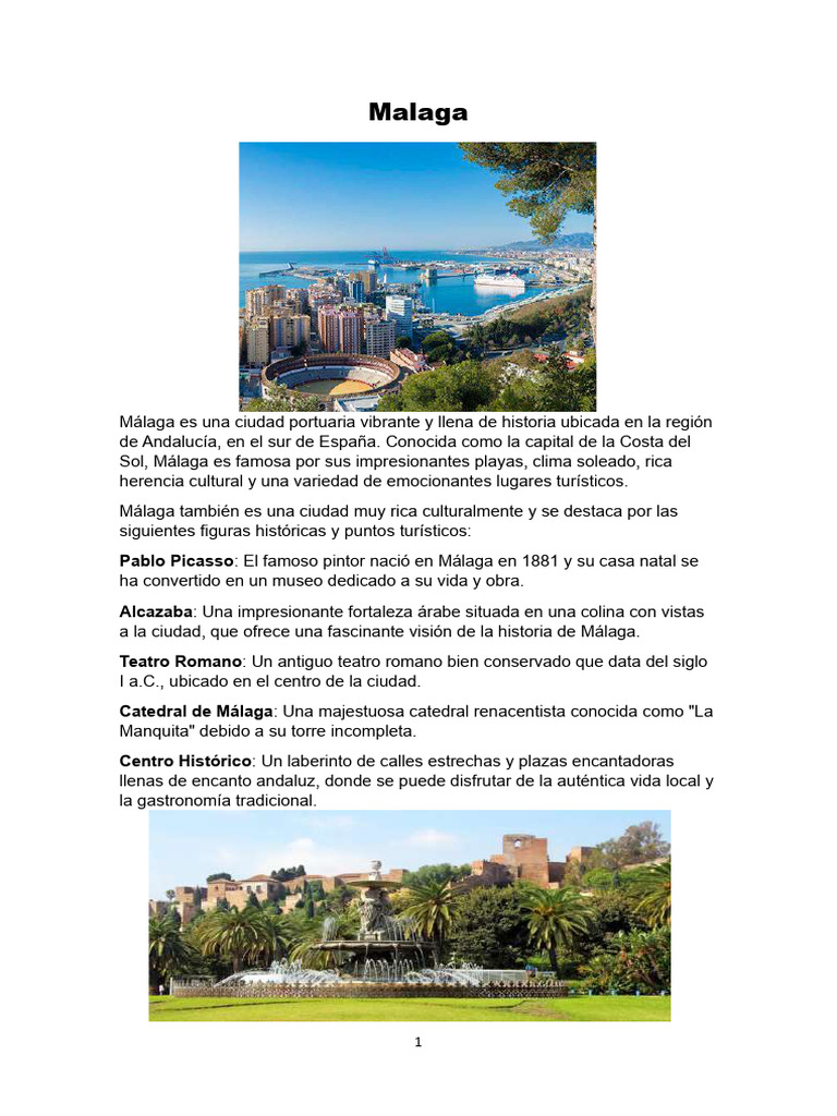 Malaga | PDF | Viajes y turismo