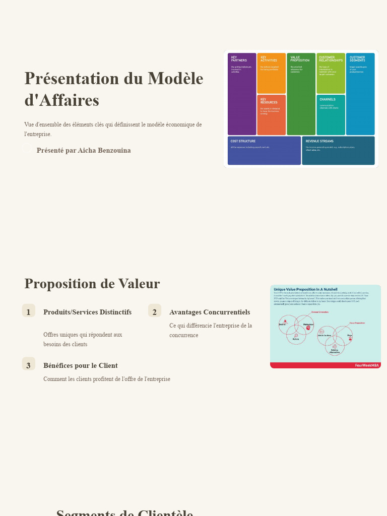 Presentation Du BMC | PDF | Business | Commercialisation