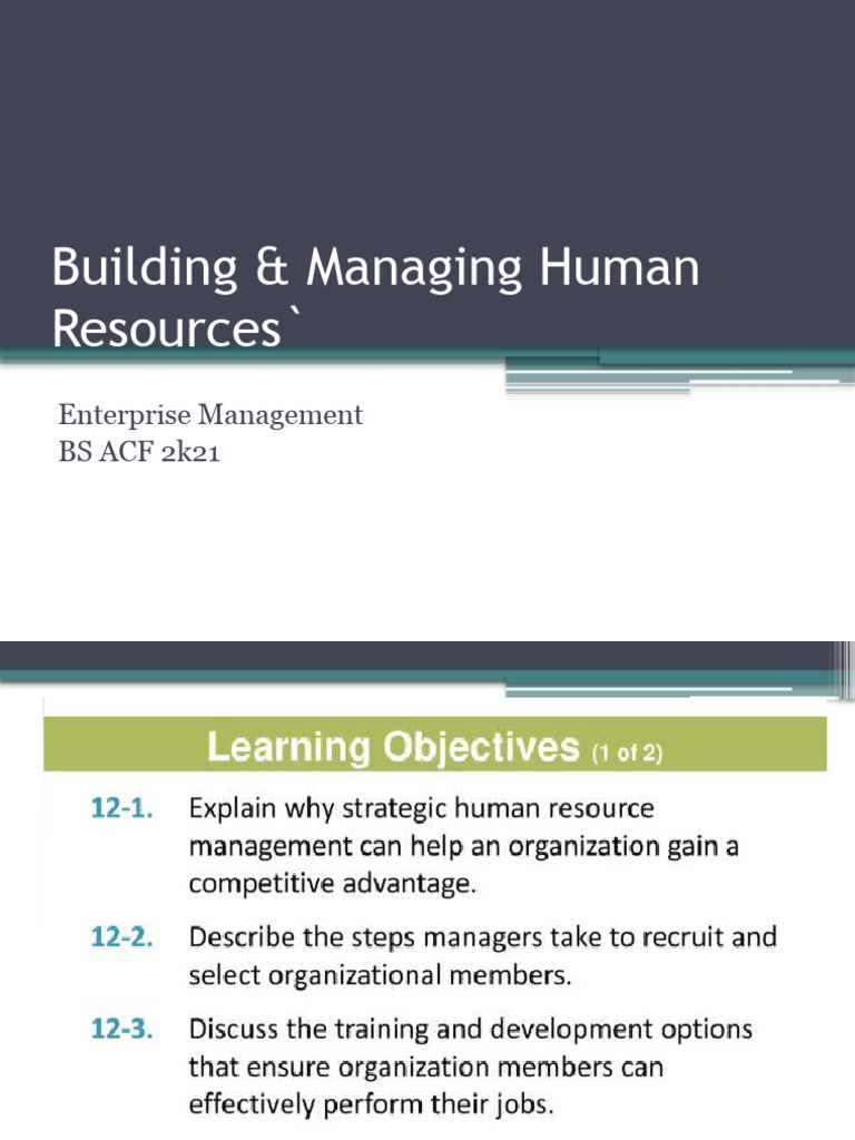 Building Managing Human Resources | PDF Building Managing Human Resources | PDF