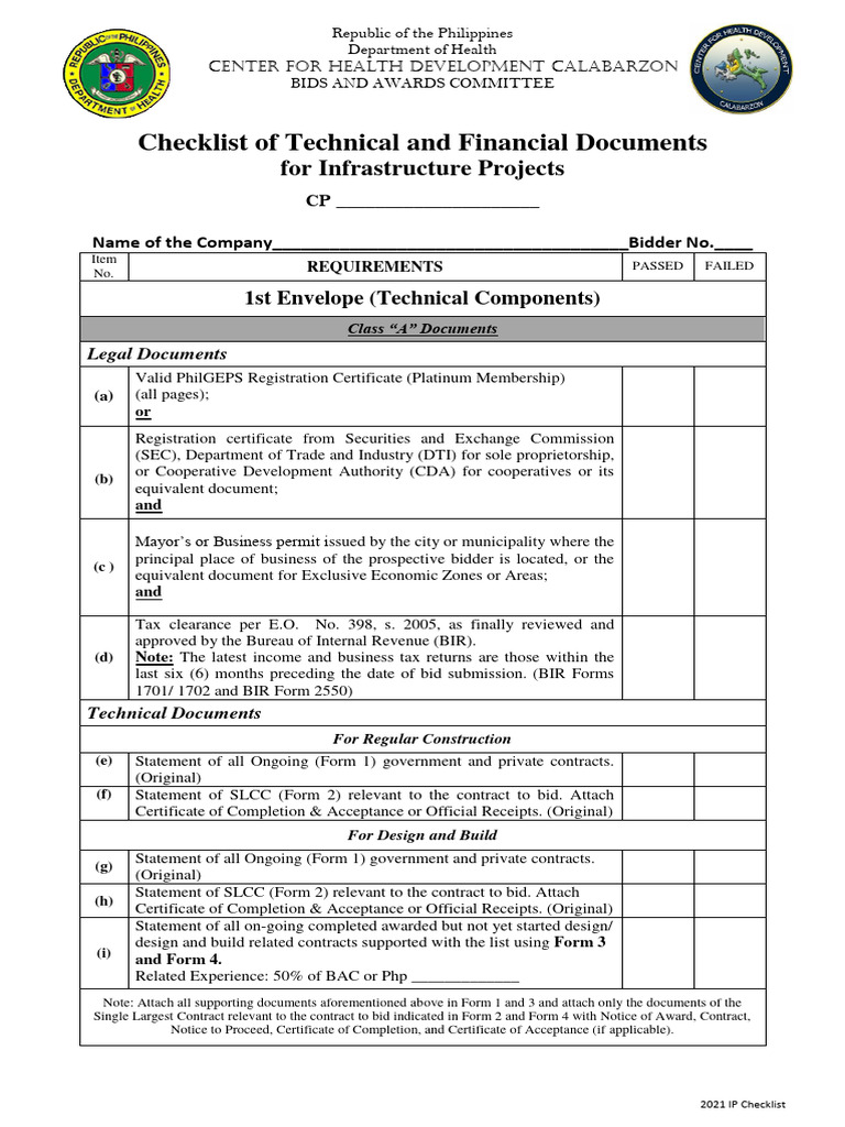 2021 6th Edition Checklist For Infra PB FINAL 2021 | PDF | Joint ...
