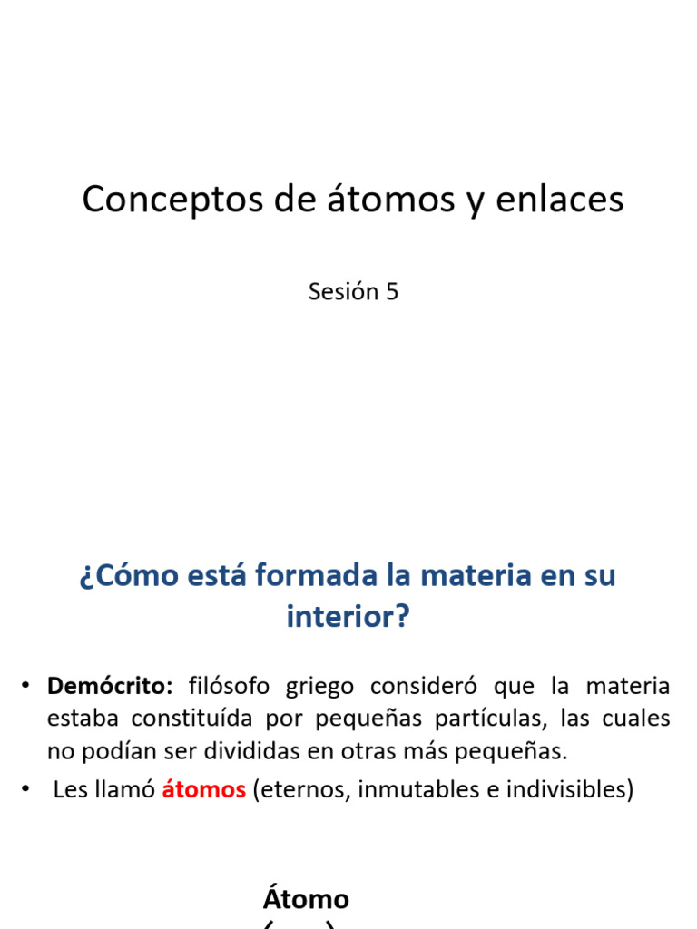 Introducción a Átomos y Enlaces | PDF | Enlace químico | Átomos