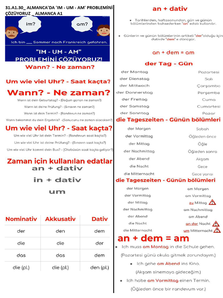 Almanca IM UM AM PDF | PDF