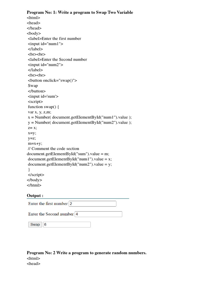 Javascript Lab Programs | PDF | Java Script | Software Development Javascript Lab Programs | PDF | Java Script | Software Development