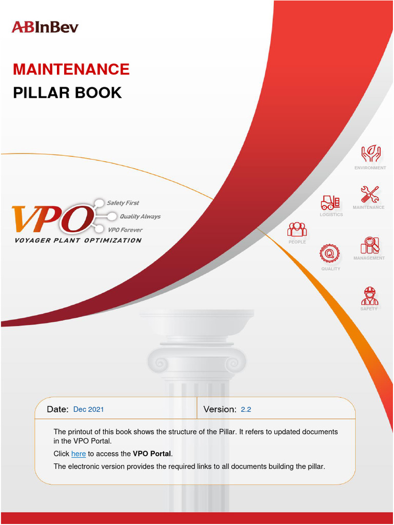 Maintenance Pillar Management Guide | PDF | Technical Support