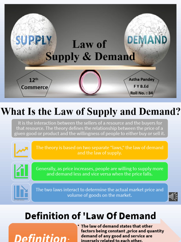 Understanding Supply and Demand Laws | PDF | Supply (Economics) | Demand