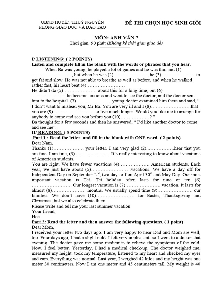 Anh 7 - HSG - 5 | PDF