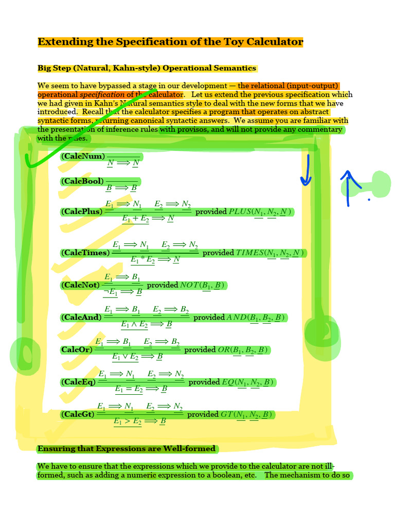Toy Calculator Big-Step and Typing - L8 | PDF | Mathematics | Syntax ...