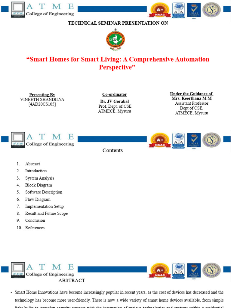 Vineeth - Seminar (Read-Only) | PDF | Home Automation | Internet Of Things